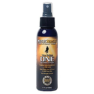 MusicNomad MN103 Guitar ONE All-in-1 Cleaner, Polish, and Wax, 4 oz., White