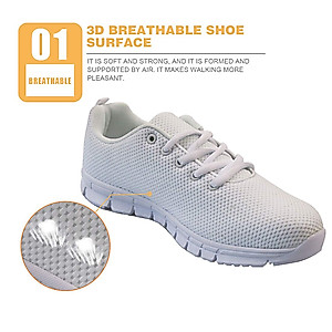 JoyLamoria Casual Sport Running Shoes Lightweight for Women Autism Mom Design Air Mesh Walking Sneakers US 8