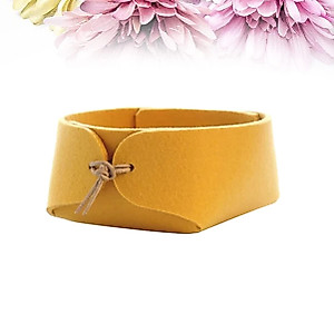 NOLITOY Mini Closet Basket Foldable Storage Bin Desktop Storage Basket Felt Storage Bin Felt Laundry Basket Storage Baskets for Shelves Desktop Organizer Nordic Desktop Basket