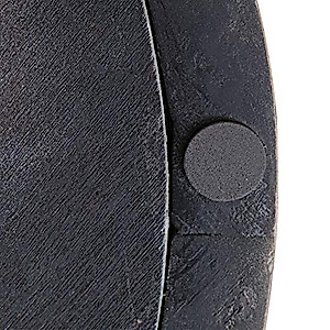 Kate and Laurel Hillrose Round Wooden Tray, 18 inch Diameter, Rustic Brown and White, Decorative Tray for Serving, Display, and Storage