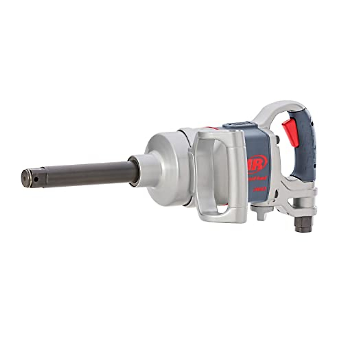 Ingersoll Rand 2850MAX-6 1" Extended Anvil Impact Wrench - 6" Extension, Lightweight Design, Powerful Reverse Torque Output Up to 2100 ft-lbs, Heavy Duty, 5500 RPM, 360 Degree Handle, Gray