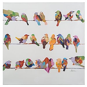 Yosemite Home Decor ARTACC0148 Birds on a Wire II Acrylic Painting, 36-Inch
