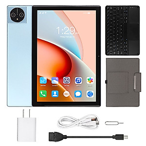 Tablet with Keyboard, 2 in 1 Tablet 10.1 Inch for Android 12 with 8GB RAM 256GB ROM, Octa Core Processor, 16MP Camera, WiFi, FHD Screen, for Students, Seniors (US Plug)