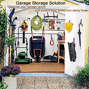 Yisunnan Garage Storage Hooks, Heavy Duty J Utility Hangers (Black, Pack of 10)