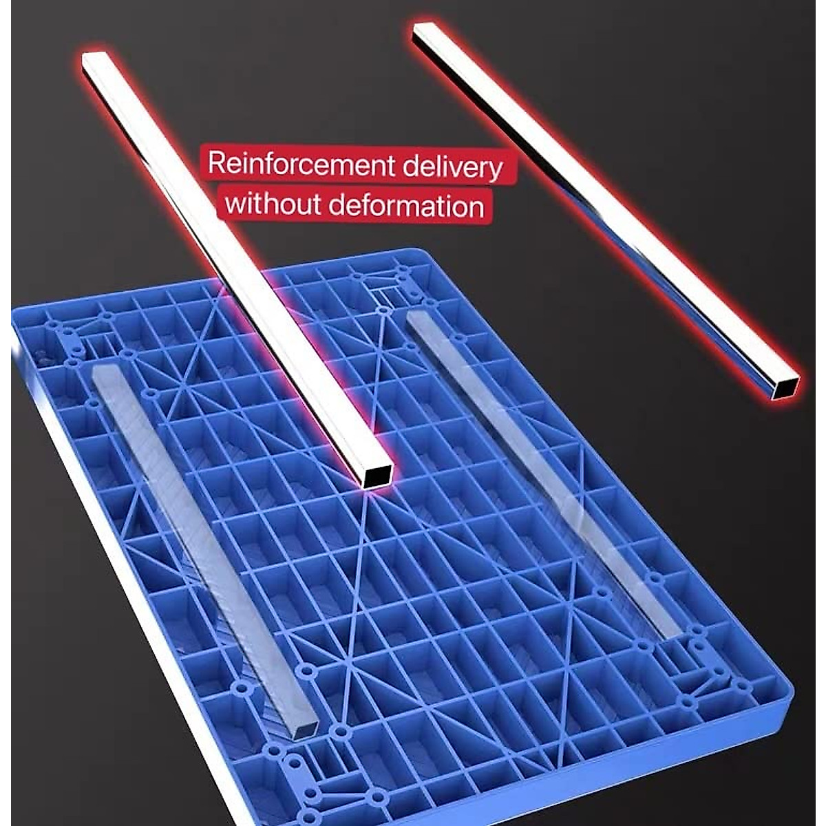 Dolly cart Folding Platform cart with 660/880 lbs Weight Capacity Push Cart Dolly Moving Platform Hand Truck Add 2 reinforcing Steel bar in it 360 Degree Swivel Wheels Loading and Storage (880lbs)