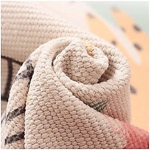 lightlux Moroccan Woven Carpet - Boho Area Rug 5' x 7' for Indoor and Outdoor Use in Large Bedroom and Living Room - Machine Washable and Tribal Farmhouse Collection