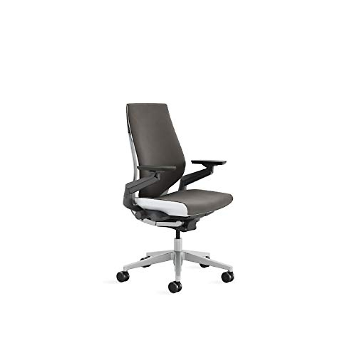 Steelcase Gesture Office Chair - Cogent: Connect Graphite Fabric, Shell Back, Light on Light Frame, Polished Aluminum Base