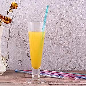 12 Pieces Reusable Plastic Straws Fit for Mason Jars, Tumblers, 9 Inches Glitter Sparkle Unbreakable Drinking Straw with 1 Cleaning Brush, BPA Free and Eco-friendly