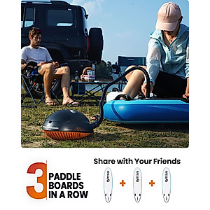 OutdoorMaster 16PSI High Pressure SUP Air Pump with Rechargeable Battery The Whale - Intelligent Dual Stage Inflation & Auto-Off Feature and Deflation Function for Inflatable Stand Up Paddle Boards