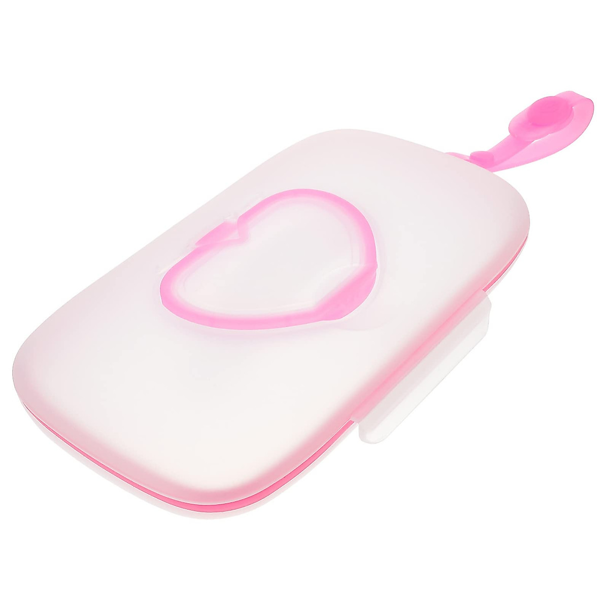Healifty Portable Wipes Dispenser Baby Wipe Holder Portable Wipes Case Reusable Refillable for Outdoor Travel Wipe Carrying Pouch Baby Stroller Hanging Pink
