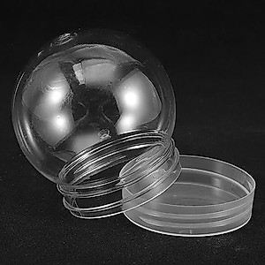 Plastic Snow Globe 50pcs Clear Snow Globes Plastic Water Globe DIY Crafts Water Globe Jar for Home Decor Snow Globe Kit