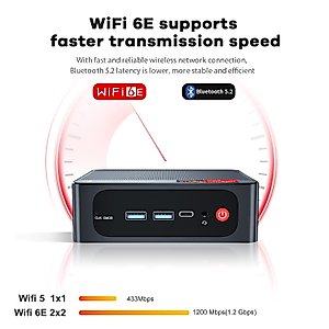 Beelink AMD Ryzen5 5560U Processor (up to 4.0GHz) 6C/12T, SER5 Mini PC with 16GB DDR4 + 500GB NVMe SSD, Mini Computer with 4K@60Hz Triple Display, WiFi6, BT 5.2 Mini Desktop Computer for Daily Office