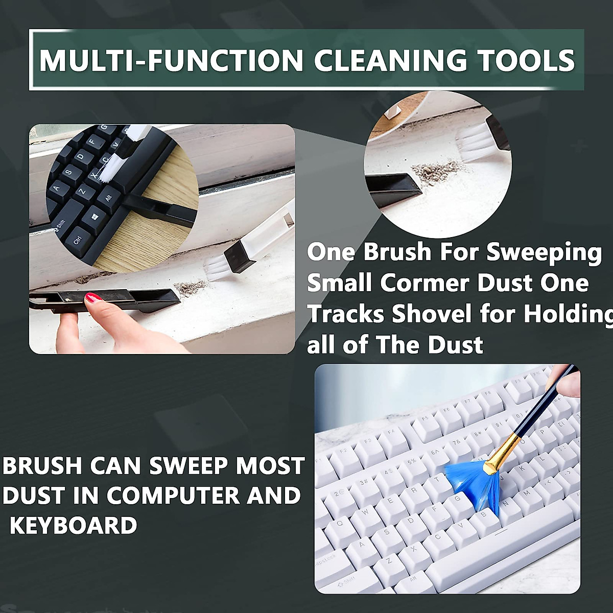 Keyboard Cleaner kit,Computer Cleaning kit,Mechanical Keyboard Cleaning kit,Anti-Static Brush,Small Cleaning Brush, Cleaning kit Compatible Laptop/PC/Computer/Keyboard/Laptop/Camera/Phone/Earbud