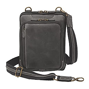 Gun Tote'n Mamas unisex adult Bag Concealed Carry Distressed Buffalo RFID Shoulder Pouch by Gun Tote n Mamas Grey , Grey, Small US