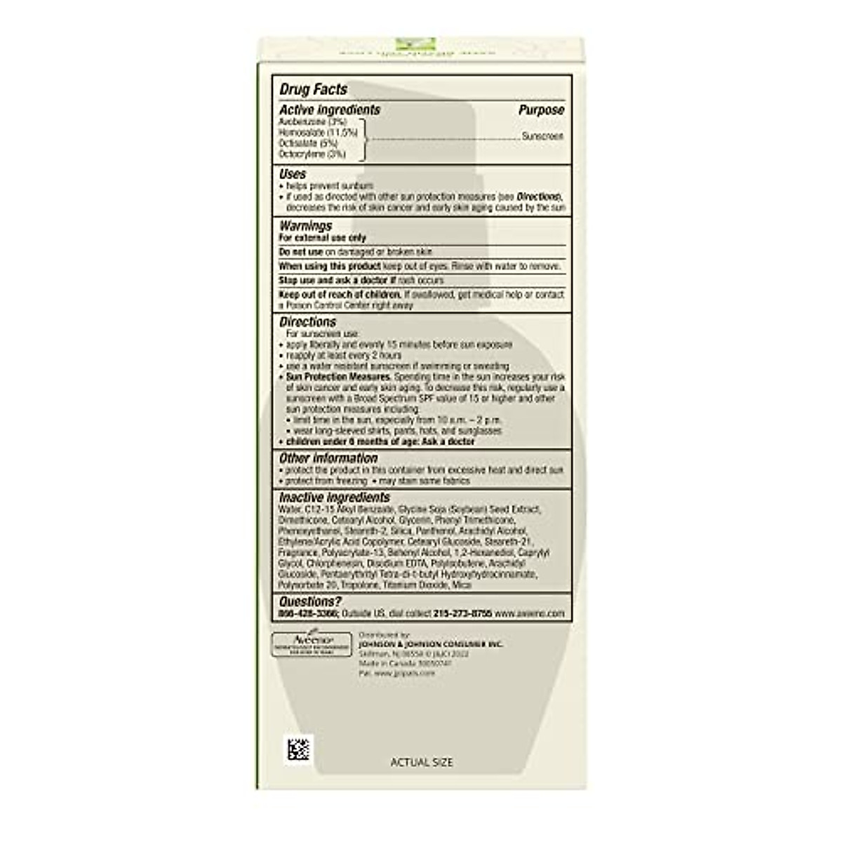 Aveeno Positively Radiant Daily Moisturizer with SPF 15, 2 x 120 ml (2 x 4 oz)