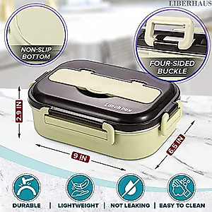 Stainless Steel Lunch Containers for Adults - Simple Modern Bento Lunch Box for Adults With Compartments Hot and Cold Lunch Boxes for Adults - Food Storage Containers Lunch Box Accessories for Adults