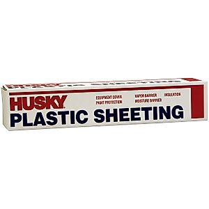 1-Roll of 12’ x 100’ Poly-America 412C Husky Clear 4-Mil Low Density Plastic Sheeting