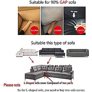 DuANgu 1 Pcs Velvet Plush Couch Cover,Stretch Sofa Cover Slipcover Soft Thick Sofa Protector for L-Shape Sectional Couch,1 2 3 4 Seater Blue 4 Seater(93-118")