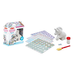 Melissa & Doug Decoupage Made Easy Unicorn Paper Mache Craft Kit with Stickers