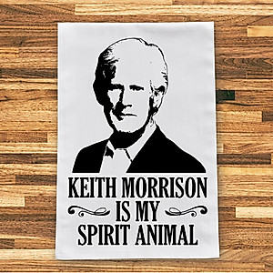 Happy Family Clothing Funny Kitchen Towel, Keith Morrison is my Spirit Animal, Housewarming Gift, Dish Cloth (Keith Morrison is my Spirit Animal)