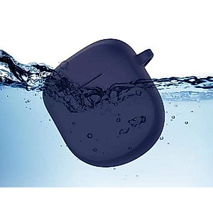 Soft Silicone Protective Case Cover for Bose QuietComfort Earbuds II 2022 , Protective Skin Sleeve with Carabiner (Blue)