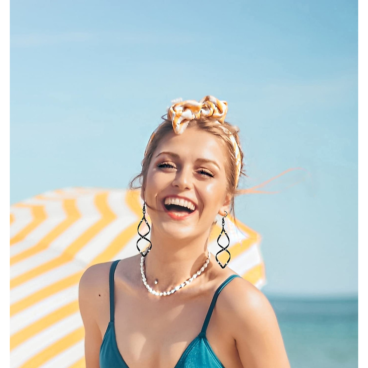 16 Pairs Drop Dangle earrings for Women Fashion Jewelry Dangly Wholesale Earrings Vintage Boho Bohemian Earrings Set(black)