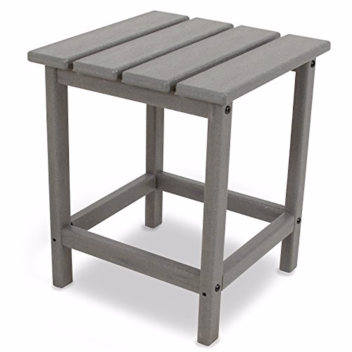 POLYWOOD ECT18GY Long Island Side Table, 18-Inch, Slate Grey
