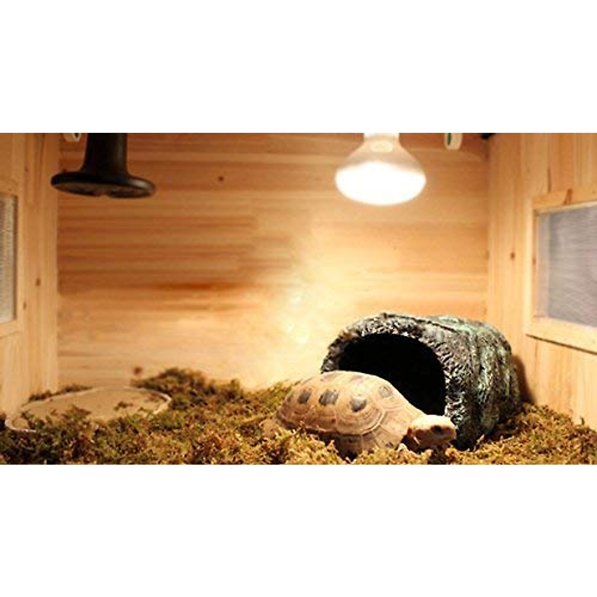 Reptile Rock Hide Cave Natural Hideout for Reptiles/Small Lizards/Turtles/Fish/Amphibians/Bearded Dragon Tank Accessories