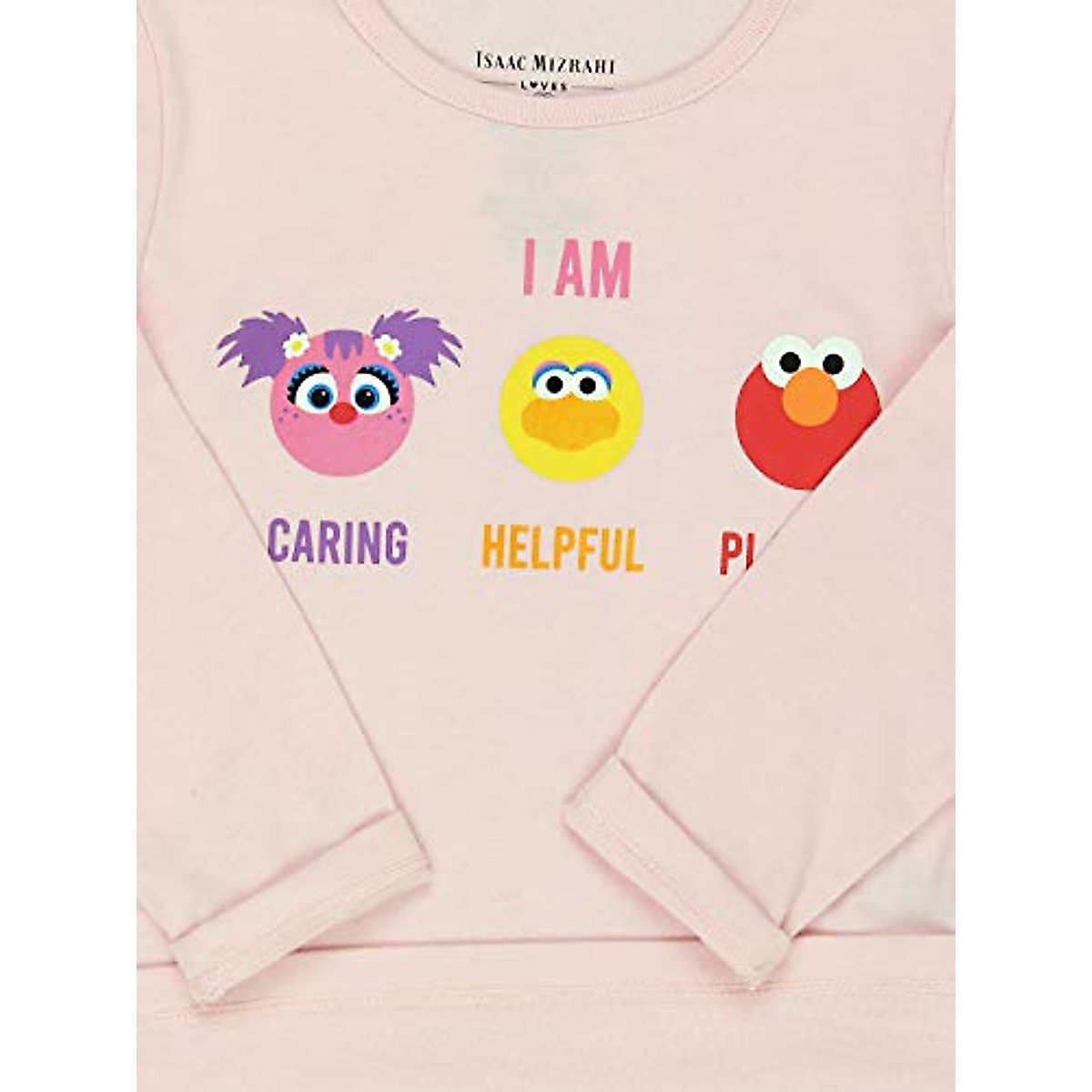 Isaac Mizrahi Loves Sesame Street Elmo Toddler Baby Long Sleeve T-Shirt Tee (4T, Light Pink)