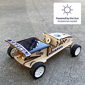 TOYLOGS Solar Wooden Race Model Car Kit - STEM Projects for Kids Ages 8-12 - DIY Science Toys 3D Puzzle Toy Educational Building Mechanical Set Gift for Girls and Boys