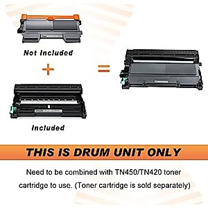 v4ink Compatible Drum Unit Replacement for Brother DR420 to use for HL-2240 HL-2240D HL-2270DW HL-2280DW MFC-7360N MFC-7460DN MFC-7860DW Brother IntelliFax-2840 2940 DCP-7060D DCP-7065DN Printer