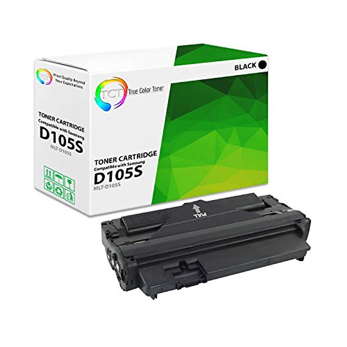 TCT Premium Compatible Toner Cartridge Replacement for Samsung MLT-D105S Black Works with Samsung ML-1910 1911 1915 2525 2545 2525W 2526 Printers (1,500 Pages)
