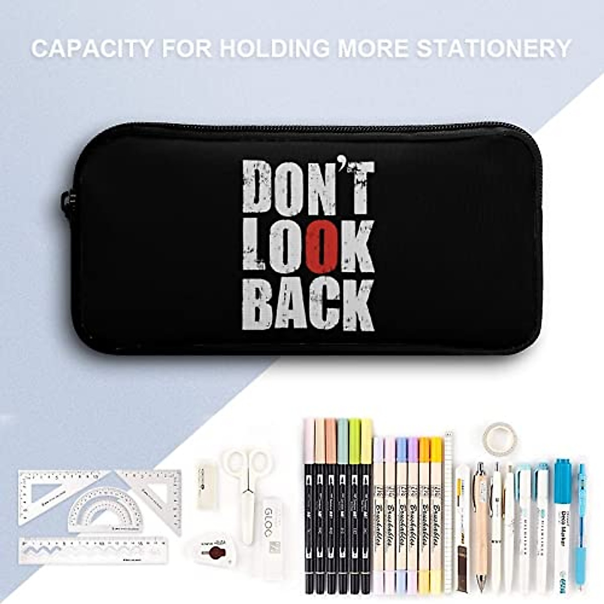 Don't Look Back Pencil Case Pencil Pouch Coin Pouch Cosmetic Bag Office Stationery Organizer
