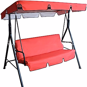 XYQSBY Swing Canopy Waterproof Replacement Canopy for Swing,Top Cover Set Swing Seater Chair Cover Protection Porch Swings Outdoor Canopy Swing Replacement Cover (Dark Green,195x125x15cm)