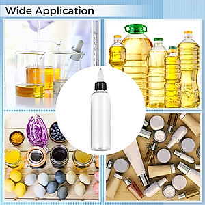 20PCS 8.5oz Clear Dispensing Bottles, Plastic Squeeze Bottles with Twist Top Caps for Oils Inks Liquids, Household Round Squeeze Bottles for Crafts Kitchen Food Making