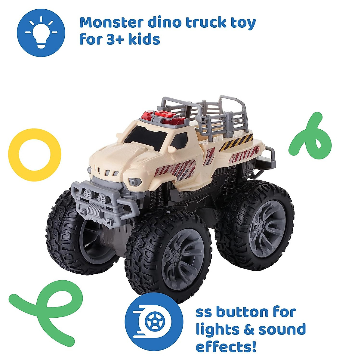 Dazmers Dinosaur Transport Monster Trucks Carrier with Lights and Sounds, Dino Truck Transporter Vehicle Toy, Jurassic Park Toys, Dinosaur Trucks for Boys 3 to 5 Years,