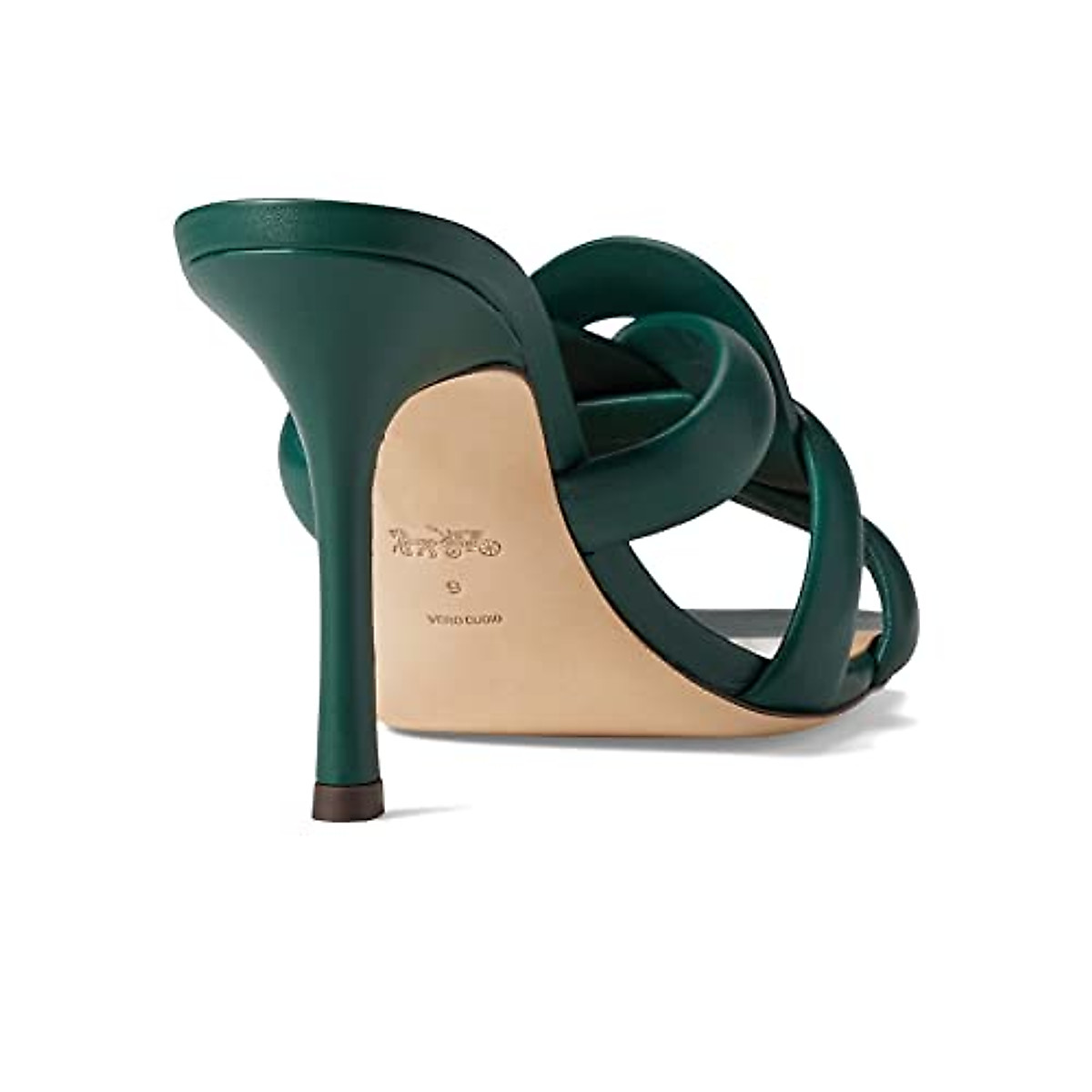 COACH Kellie Leather Sandal Dark Pine 8 B (M)