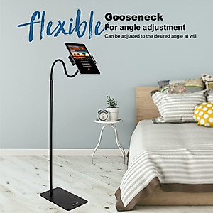 VICIALL Tablet Stand Adjustable, Gooseneck Swivel Tablet Holder Mount with Adjustable Height & Heavy Duty Stable Base, Compatible with iPad Mini, Galaxy Tab, Kindle, Cell Phones