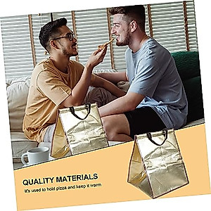 PHENOFICE 1pc Cake Packing Pro Pizza Insulation Tote Pizza Warmer Insulated Food Carrier Insulated Food Pizza Insulated Lunch Tote Insulation Aluminum Golden