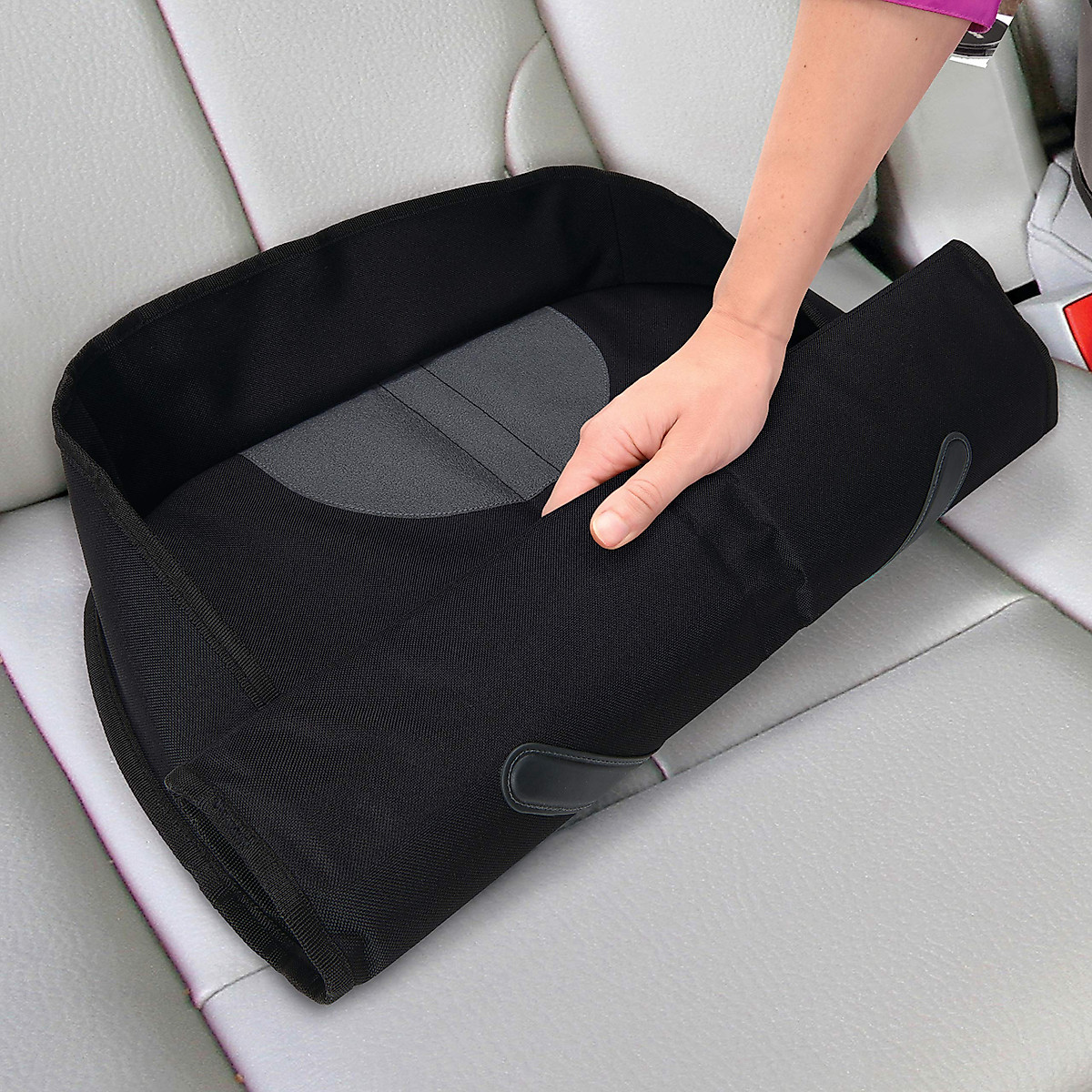SafeFit Booster Seat Indentation, Spill, Stain Protector (Black, Designed for Booster Seats)