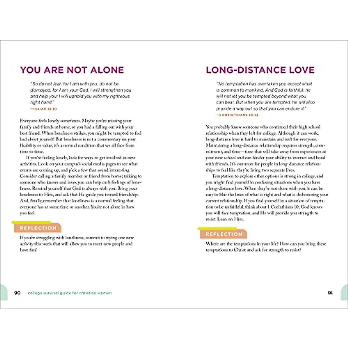 The College Survival Guide for Christian Women: 5-Minute Devotions for Strength, Reflection, and Calm