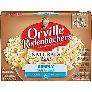 Orville Redenbacher's Naturals Simply Salted Popcorn, Classic Bag, 6-Count