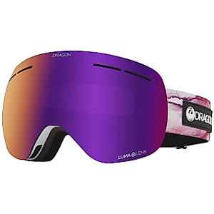 Dragon Alliance Mens X1S Snow Goggles, Merlot/Lumalens Purple Ion, Lumalens Light Rose, OFA