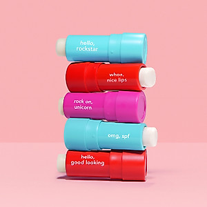 Hello Moisturizing Vegan Lip Balm, Wild Strawberry, Beeswax Free, Petrolatum Free, and Parabens Free, 0.15 Ounce (Pack of 1)