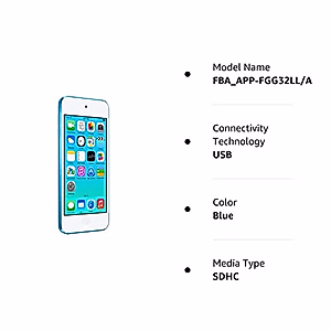 Apple iPod Touch 16GB Blue (5th Generation) (Renewed)