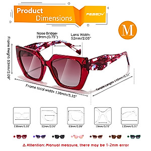 FEISEDY Trendy Polarized Sunglasses, Oversized Irregular TR Frame for Women Men, Retro Shades UV400 B0016