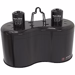ReptiKing Reptile Dual Dome 12inch, Fits Reptile Light/Heat Lamp/UVB Light, Max. 160W each,Patent Design K8561, Reptile Light Fixture