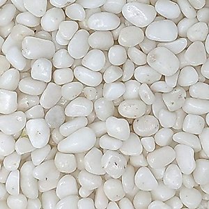Midwest Hearth Natural Decorative Polished White Pebbles 3/8" Gravel Size (10-lb Bag)