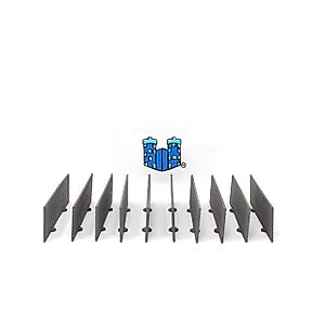 Long Walls Expansion - Mini RPG Modular Dungeon System Injection Molded for Dungeons & Dragons (DND), Pathfinder, War Gaming, and More! by DCD (10pcs, adds 5ft of Walls)