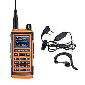 Baofeng Two Way Radio UV-17L Upgrade of UV-17R/UV17R New 5W Tri Band Handheld Radio with Type C Charging Cable and 1.77-inch Screen 999 Channels Walkie Talkies with Earpiece for Adults NO GPS